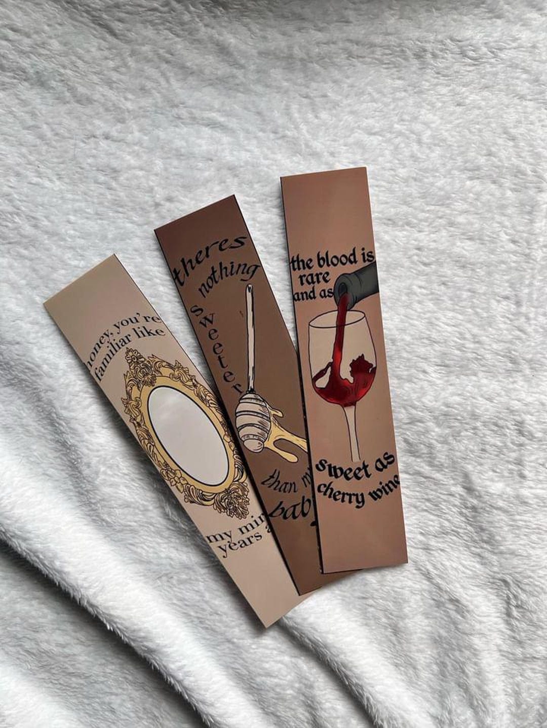 3 Music Inspired Bookmarks, Cherry Wine, From Eden, Work Song, Folk ...