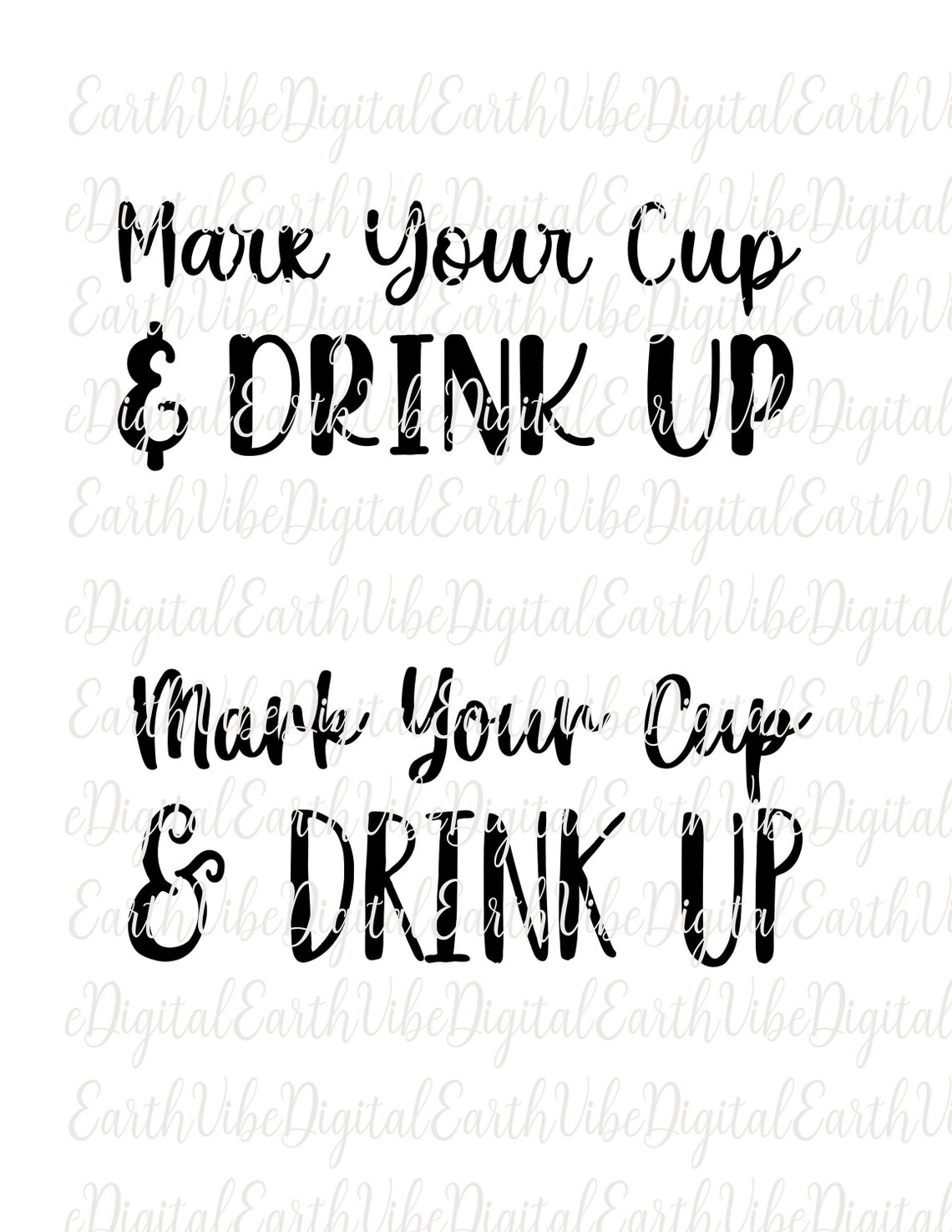 Mark Your Cup & Drink up SVG, JPG Files // Solo Cup SVG // Mark Your ...