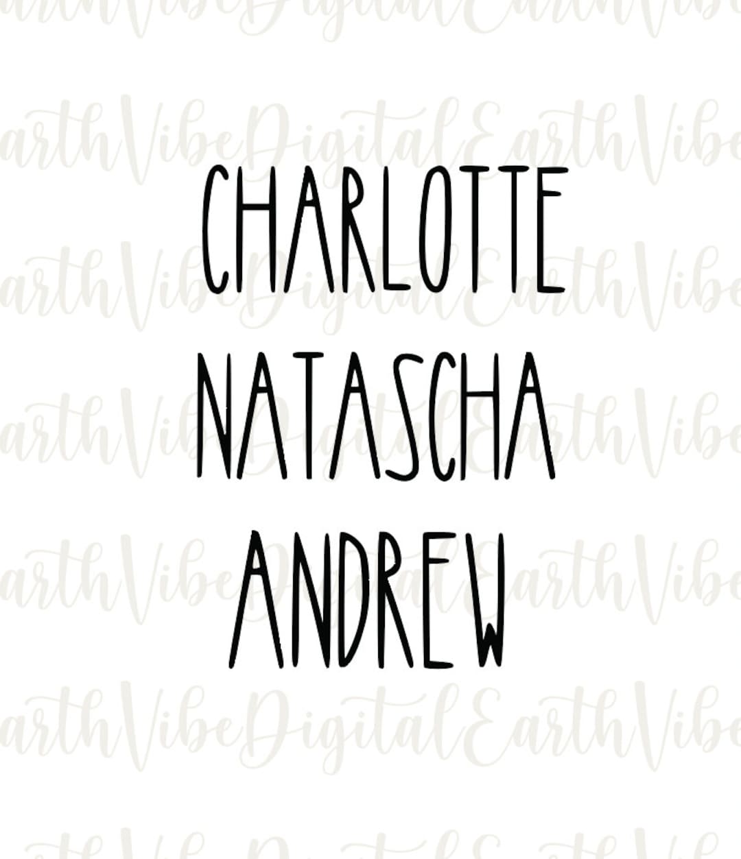 Custom Name SVG // Custom Digital File // Custom Name File SVG // Cut ...