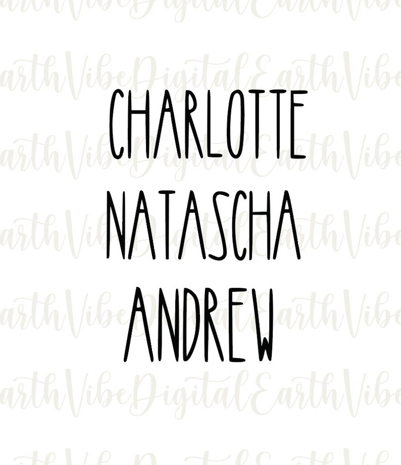Custom Name SVG // Custom Digital File // Custom Name File SVG // Cut ...