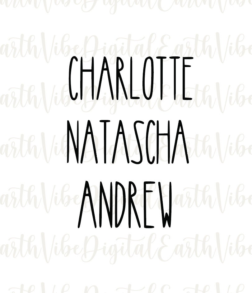 Custom Name SVG // Custom Digital File // Custom Name File SVG // Cut ...
