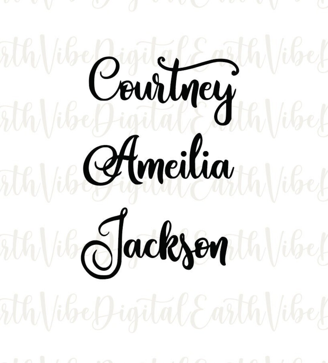 Custom Name SVG // Custom Digital File // Custom Name File SVG // Cut ...