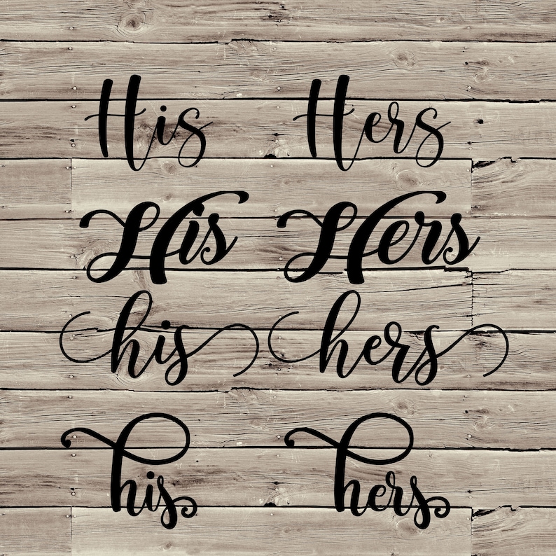 His & Her SVG // His and Her Cut File // His and Her Laser Cut File ...