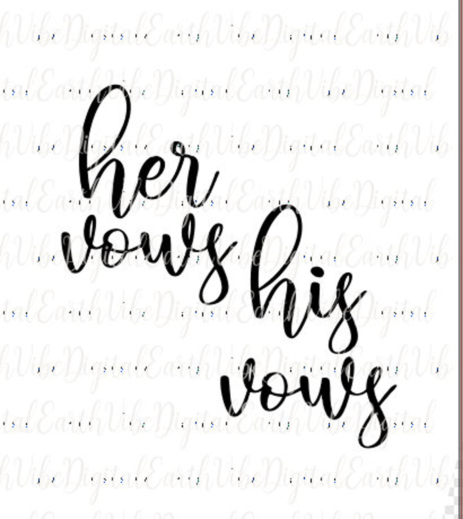 His Vows & Her Vows SVG // His and Her Cut File // His and Her Laser ...
