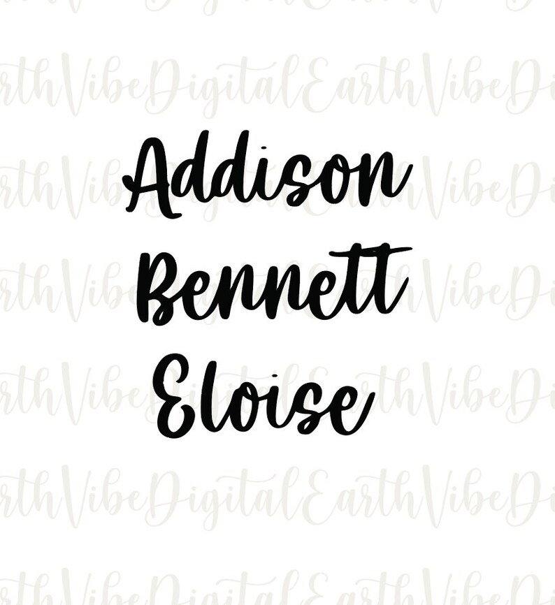Custom Name SVG // Custom Digital File // Custom Name File SVG // Cut ...