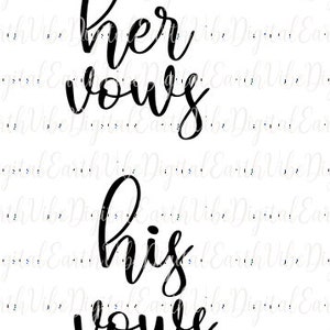 His Vows & Her Vows SVG // His and Her Cut File // His and Her Laser ...