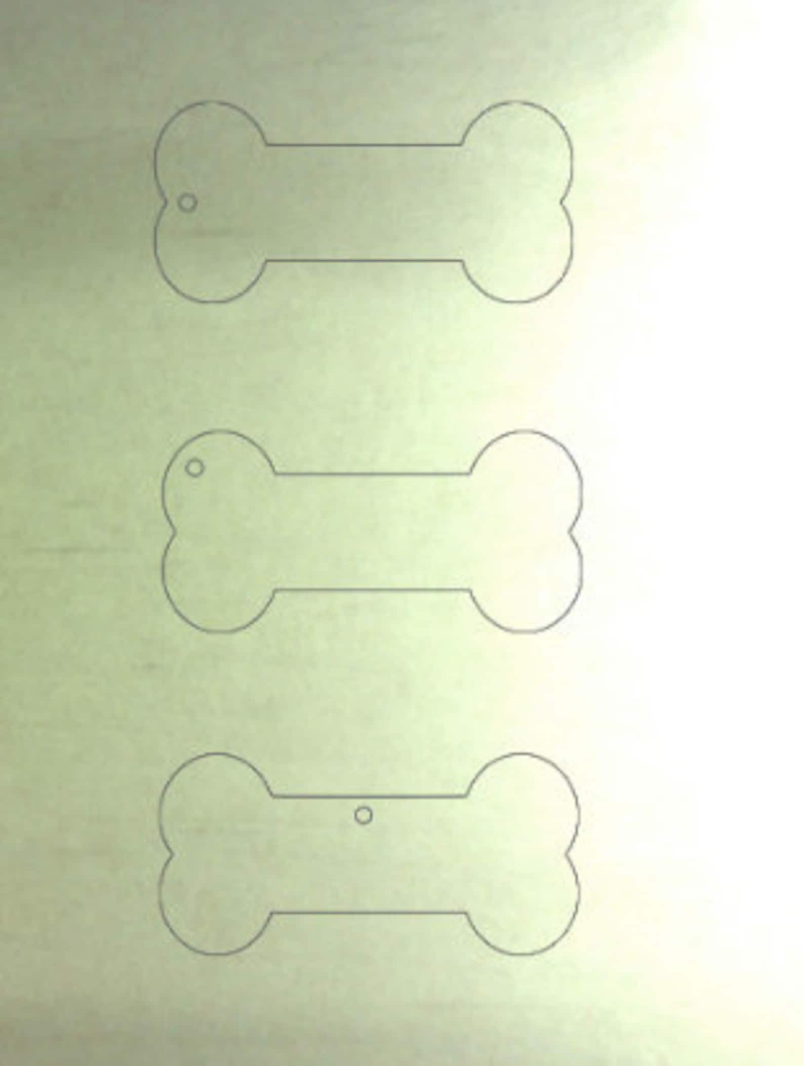 Dog Bone Tag SVG // Dog Bone Laser Cut File // Dog Bone Tag Laser Cut ...