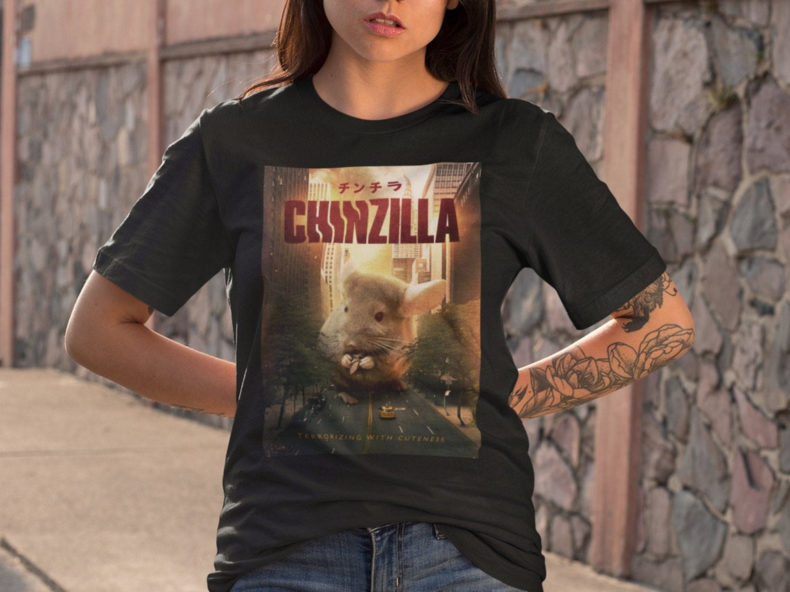Chinzilla - Giant Light Beige Chinchilla Monster | Unisex T-shirt for ...