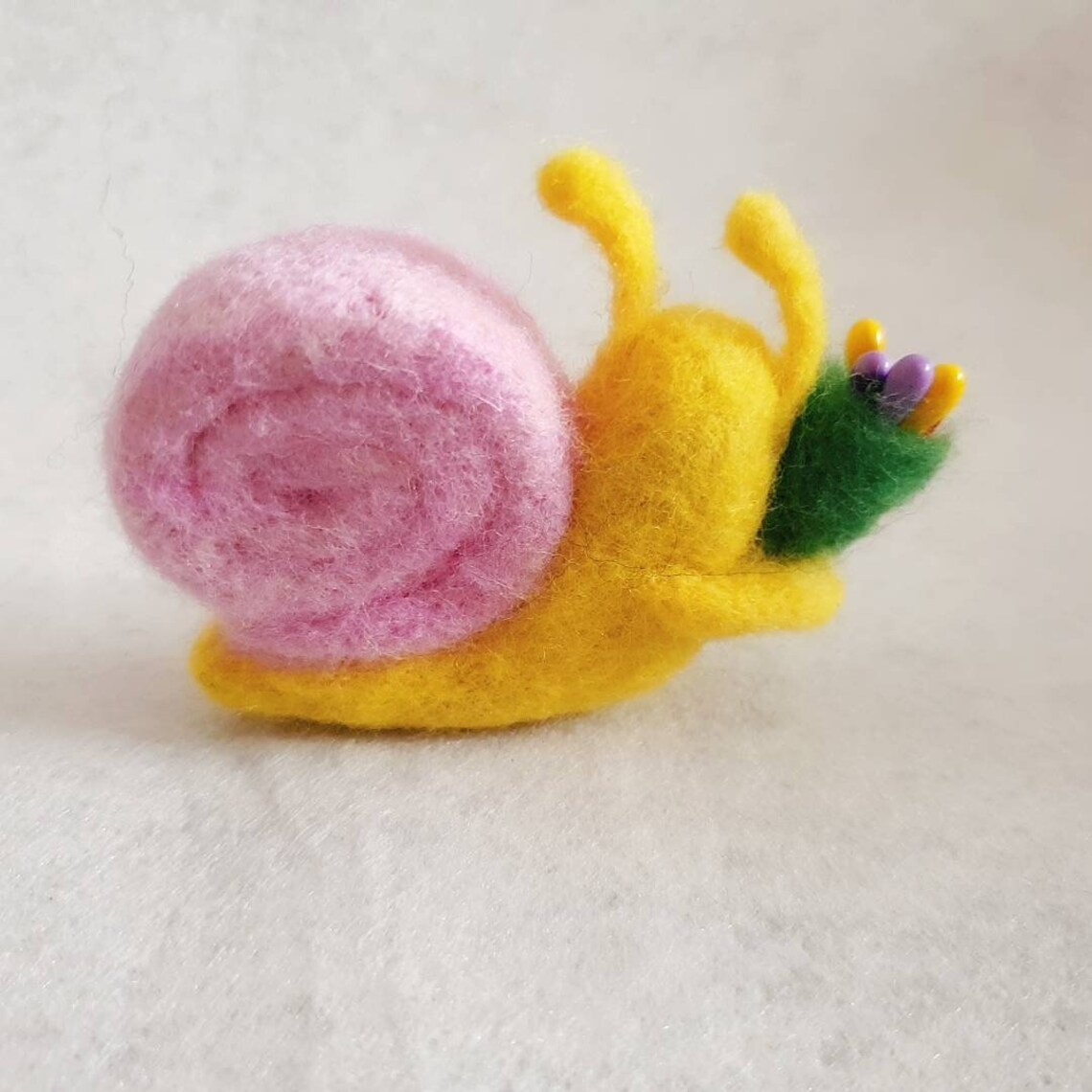 Needle felted snail needle felt wool Australia sheep wool | Etsy