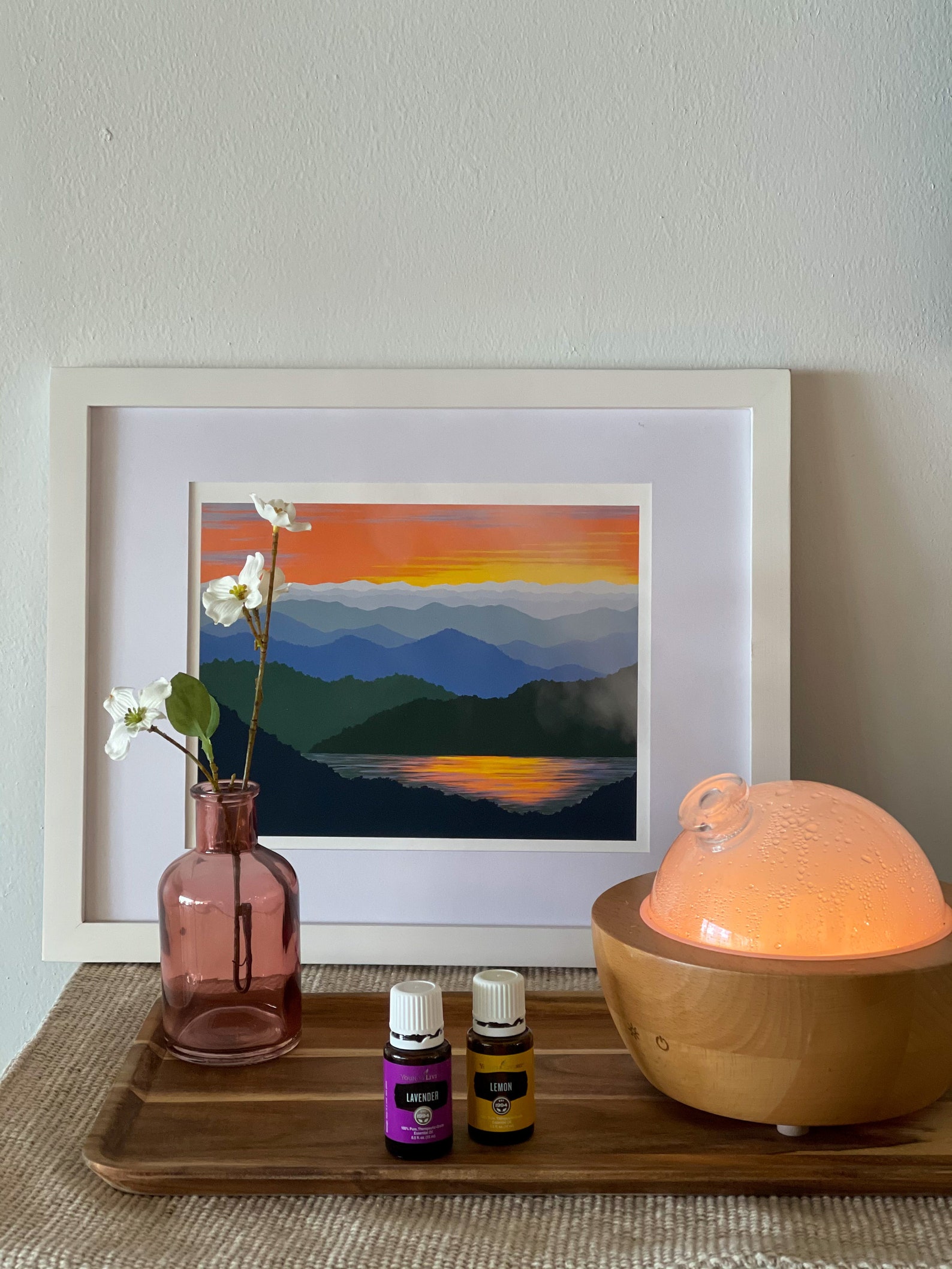 Willow Glass Dome & Wood Grain Diffuser Essential Oil - Etsy