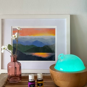 Willow | Glass Dome & Wood Grain Diffuser | Essential Oil Diffuser - Etsy