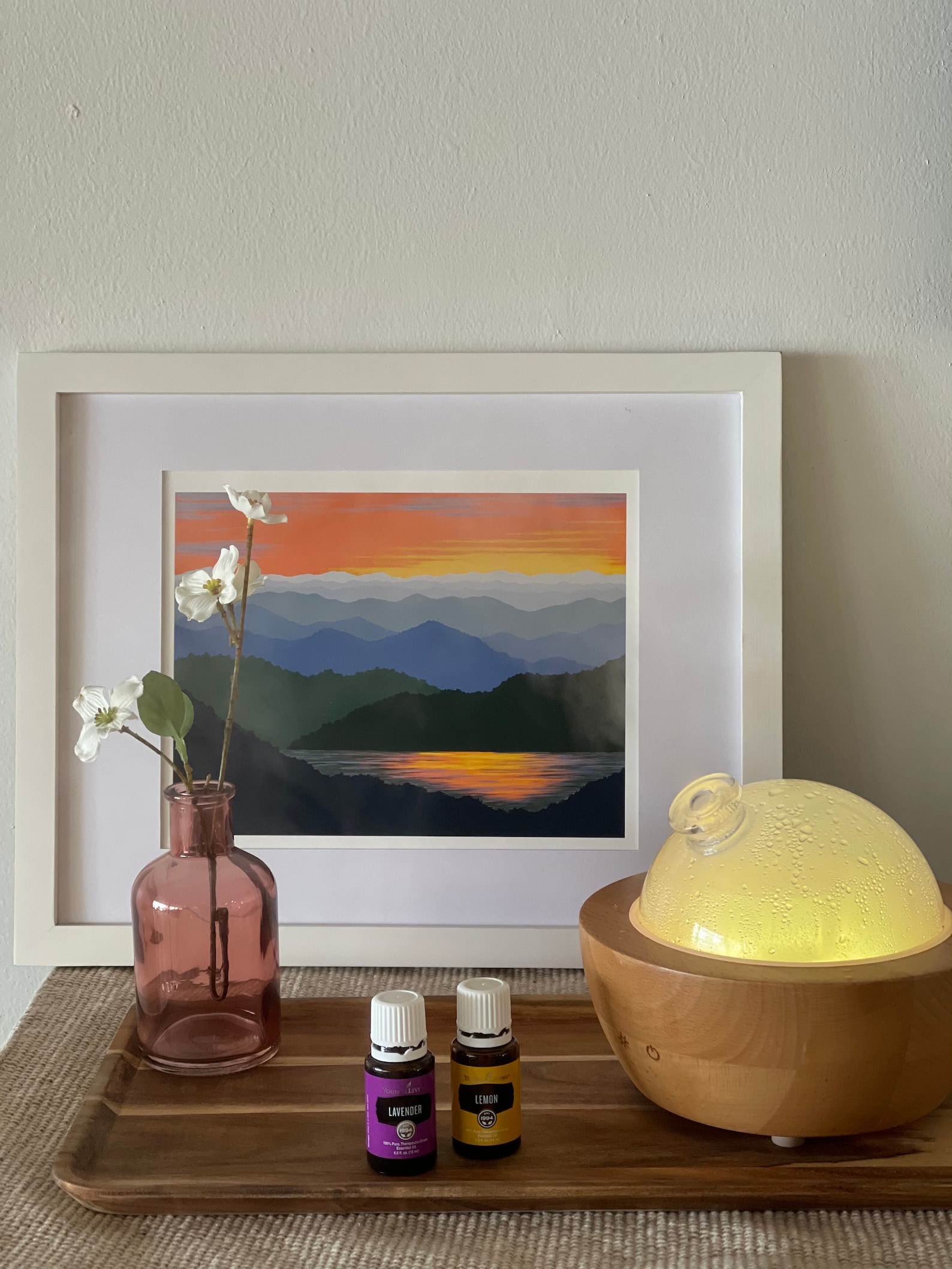 Willow Glass Dome & Wood Grain Diffuser Essential Oil - Etsy