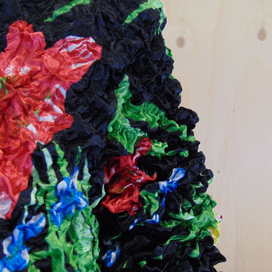 Vintage zwarte popcorn top bloemenprint zero's popcorn | Etsy