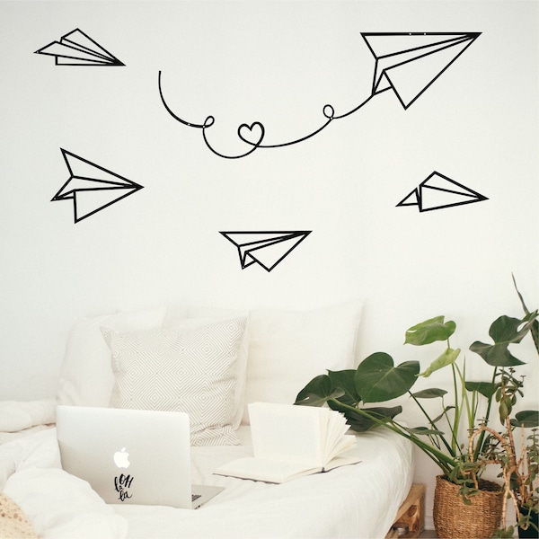 Paper Plane Wall Art - Etsy