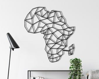 Repurposed Metal Map of Africa industrial Decor - Etsy