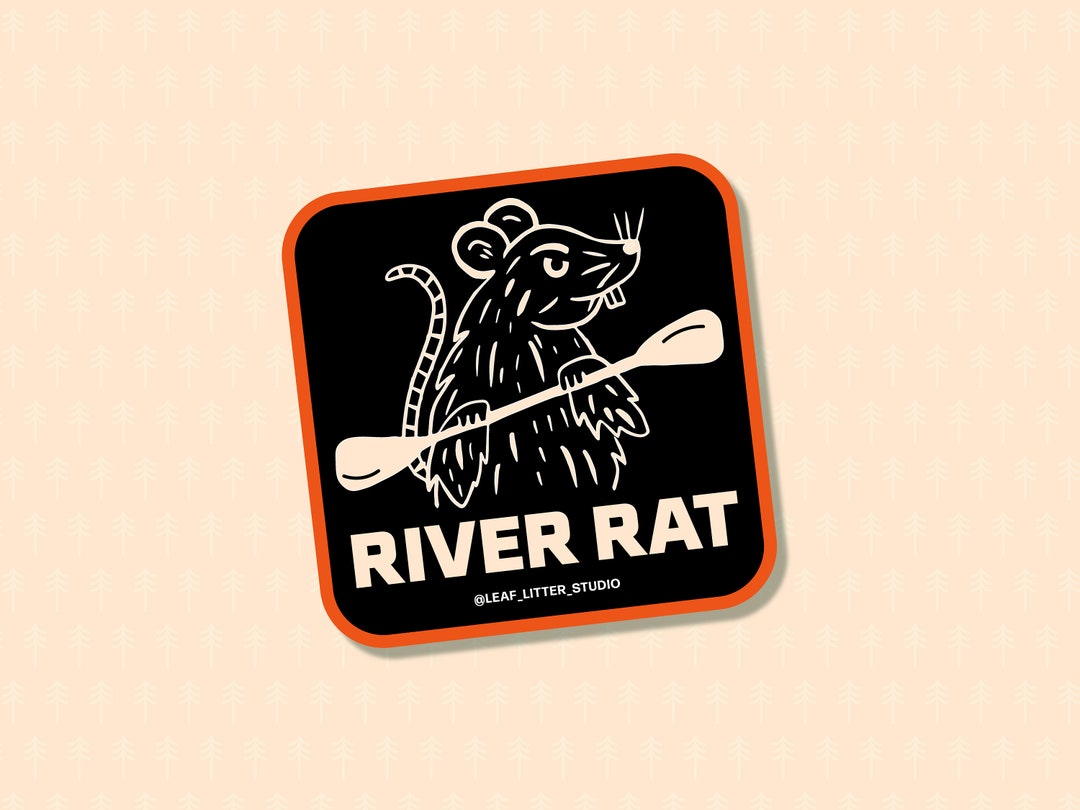 River Rat Sticker Black - Etsy