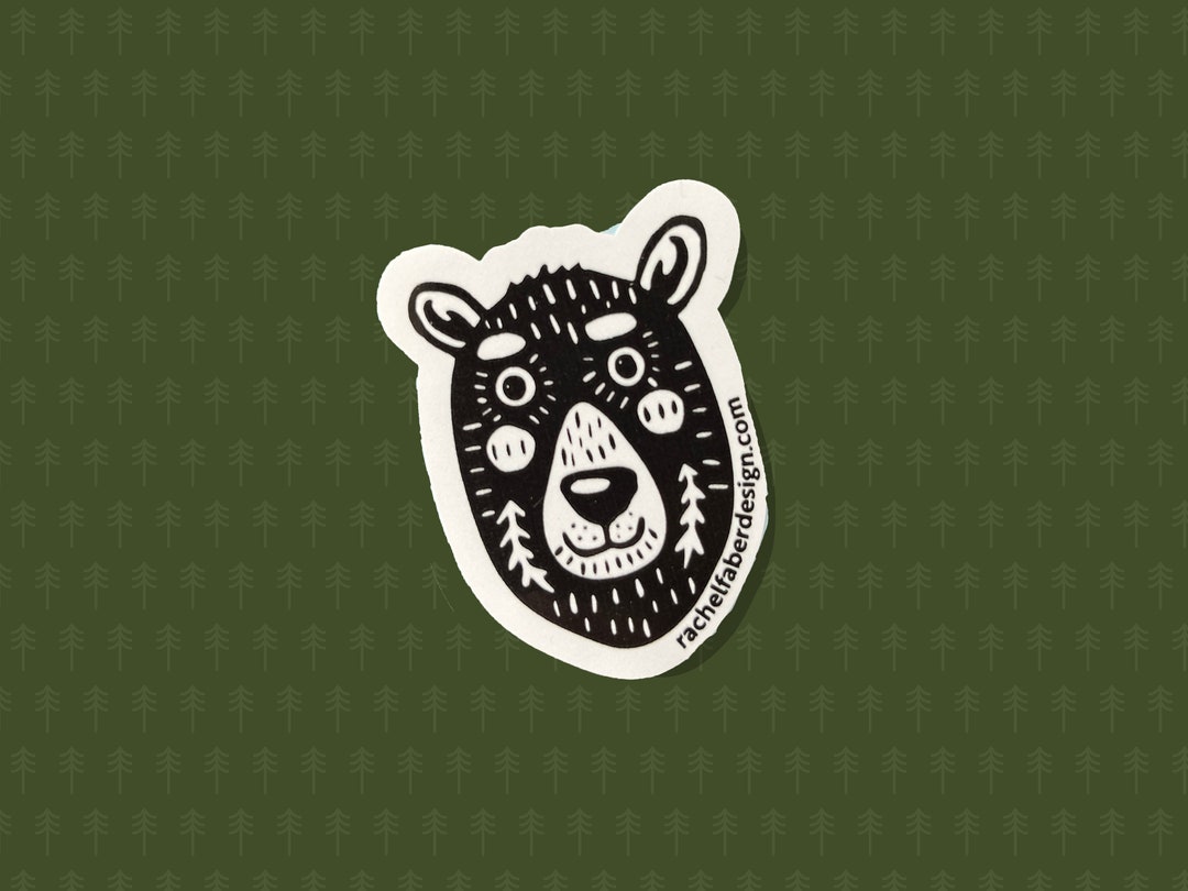 Camp Bear Sticker - Etsy