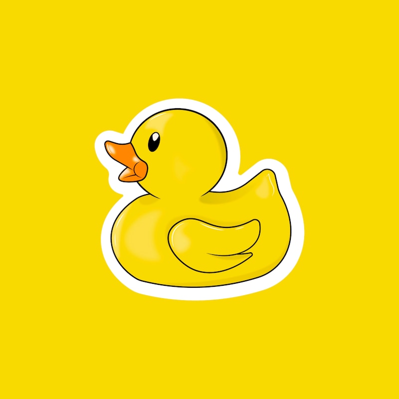 Rubber Duck Sticker - Etsy