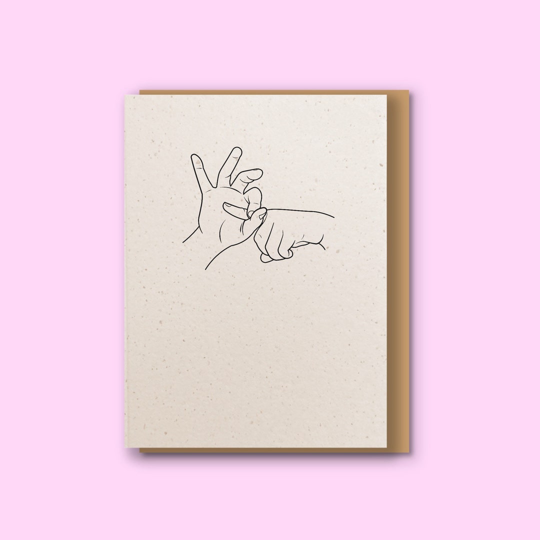 Hand Gesture Anniversary Birthday Card Naughty Cheeky Gift for Him Her ...