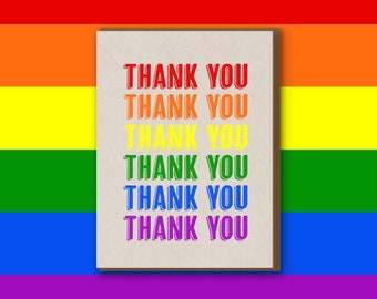 Pride Thank You Card - Etsy
