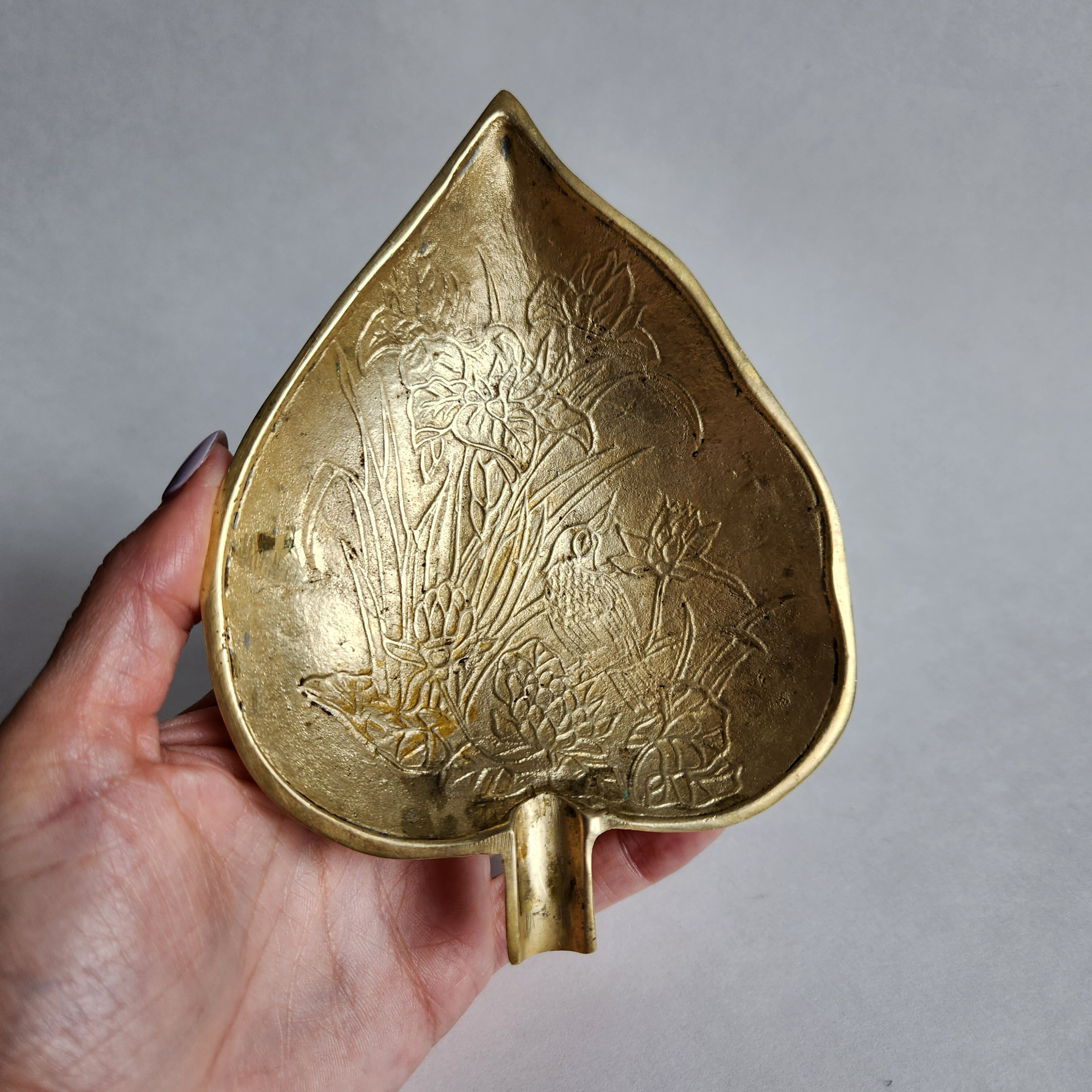 Brass Leaf Ashtray