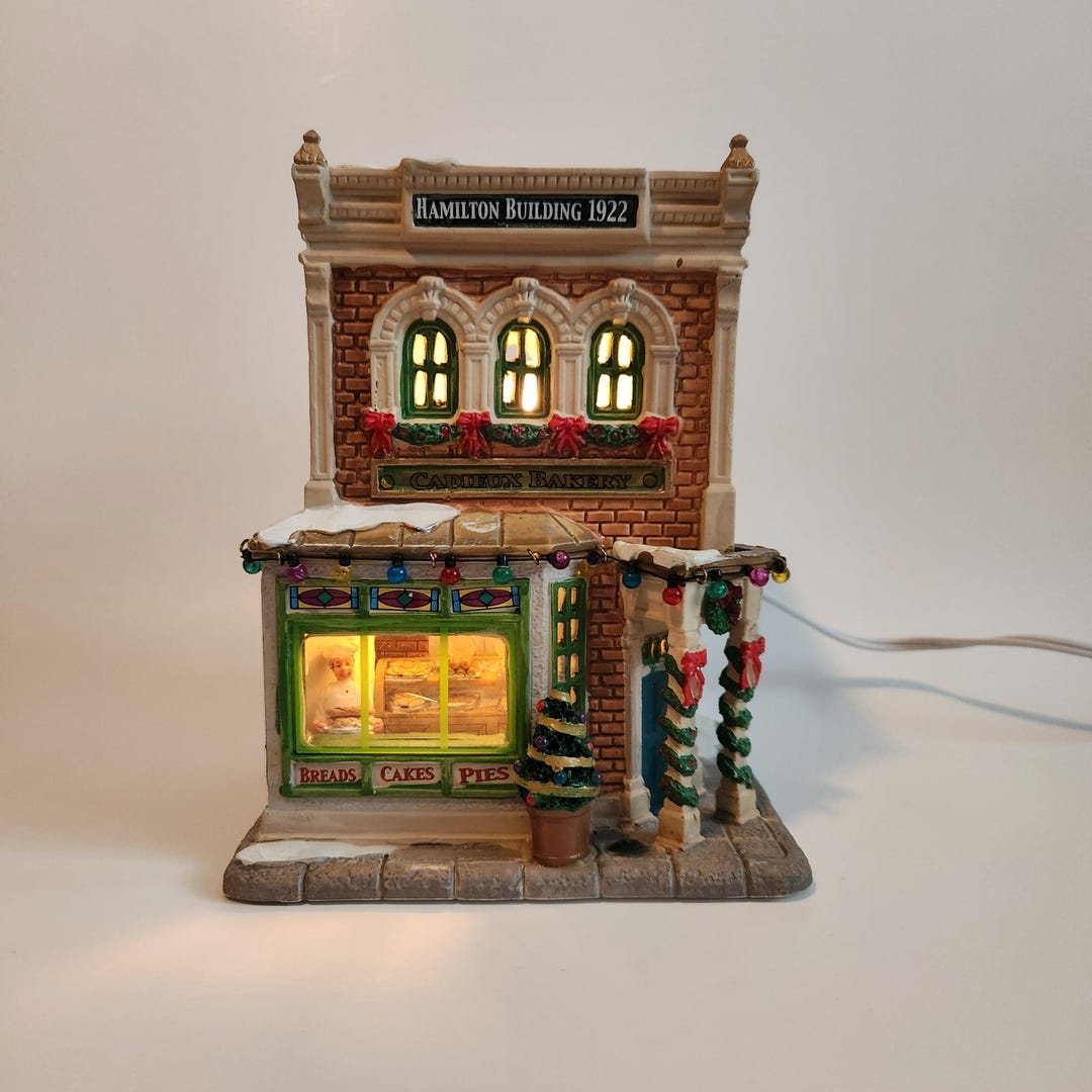 Lemax Lighted Building , Village Collection Bakery, Seasonal Christmas ...