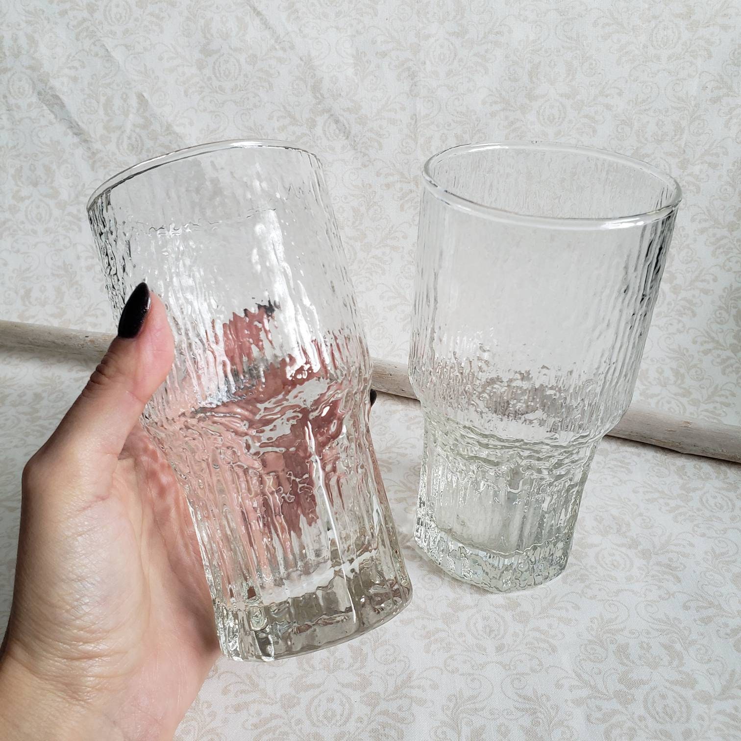 Indiana Glass Crystal Ice Glasses - Etsy