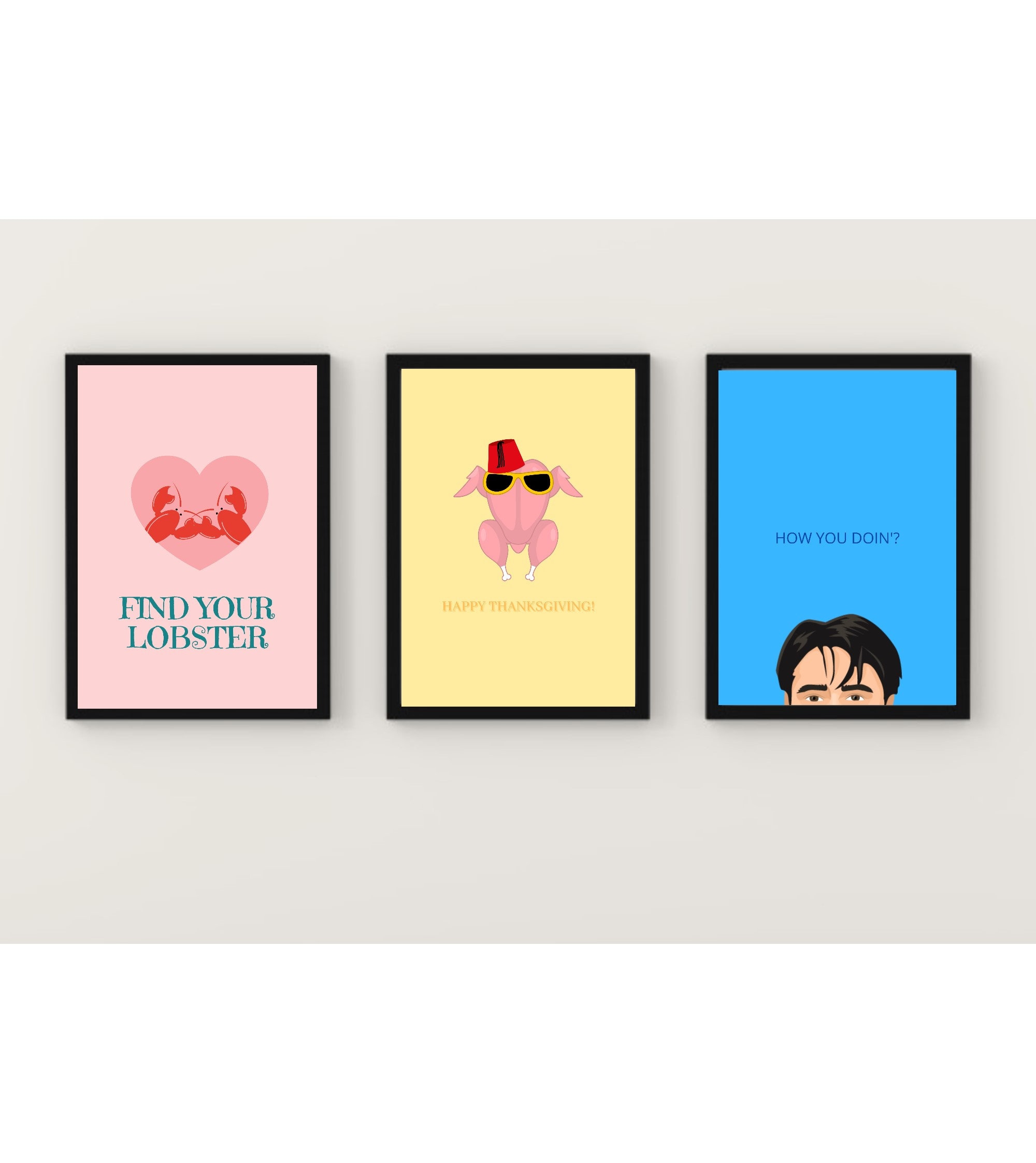 Friends Poster Prints, Wall Art, Friends TV Show, Joey Print, Wall ...
