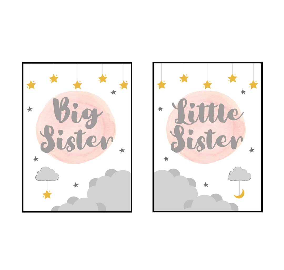 Big Sister Little Sister Prints, Poster Prints, Wall Art, Digital ...