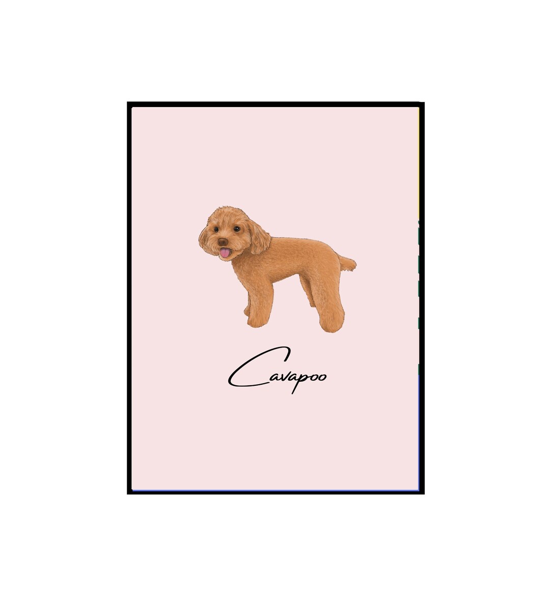Cavapoo Poster Print • Home Decor • A1 A2 A3 A4 • Dog Poster • Wall Art ...