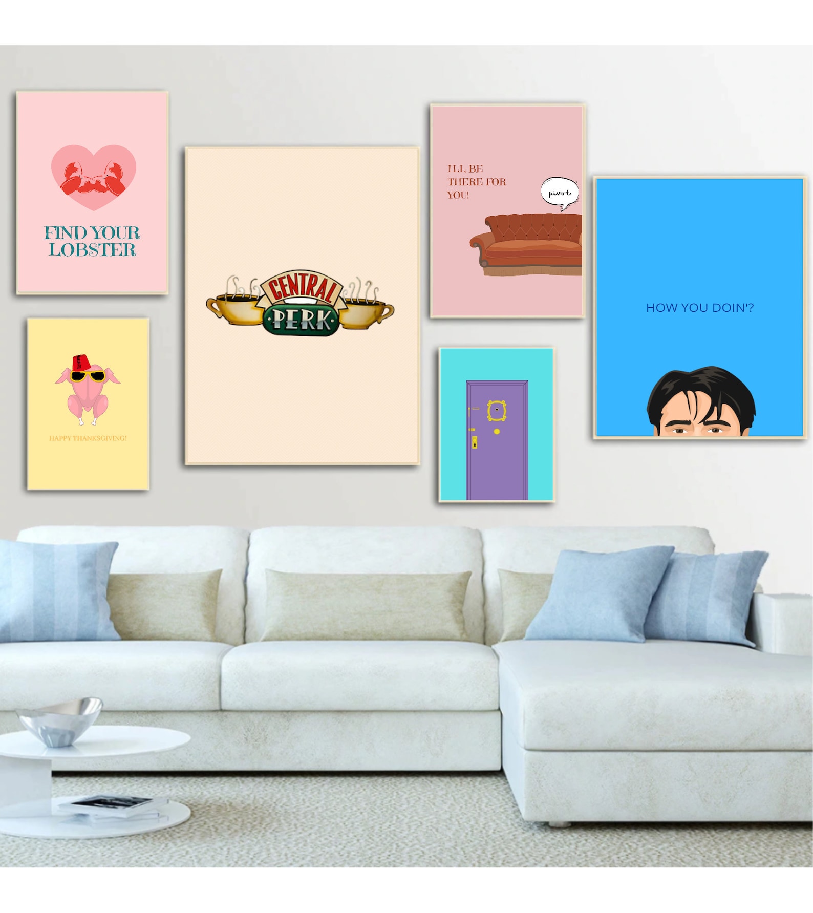 Friends Poster Prints, Wall Art, Friends TV Show, Joey Print, Wall ...