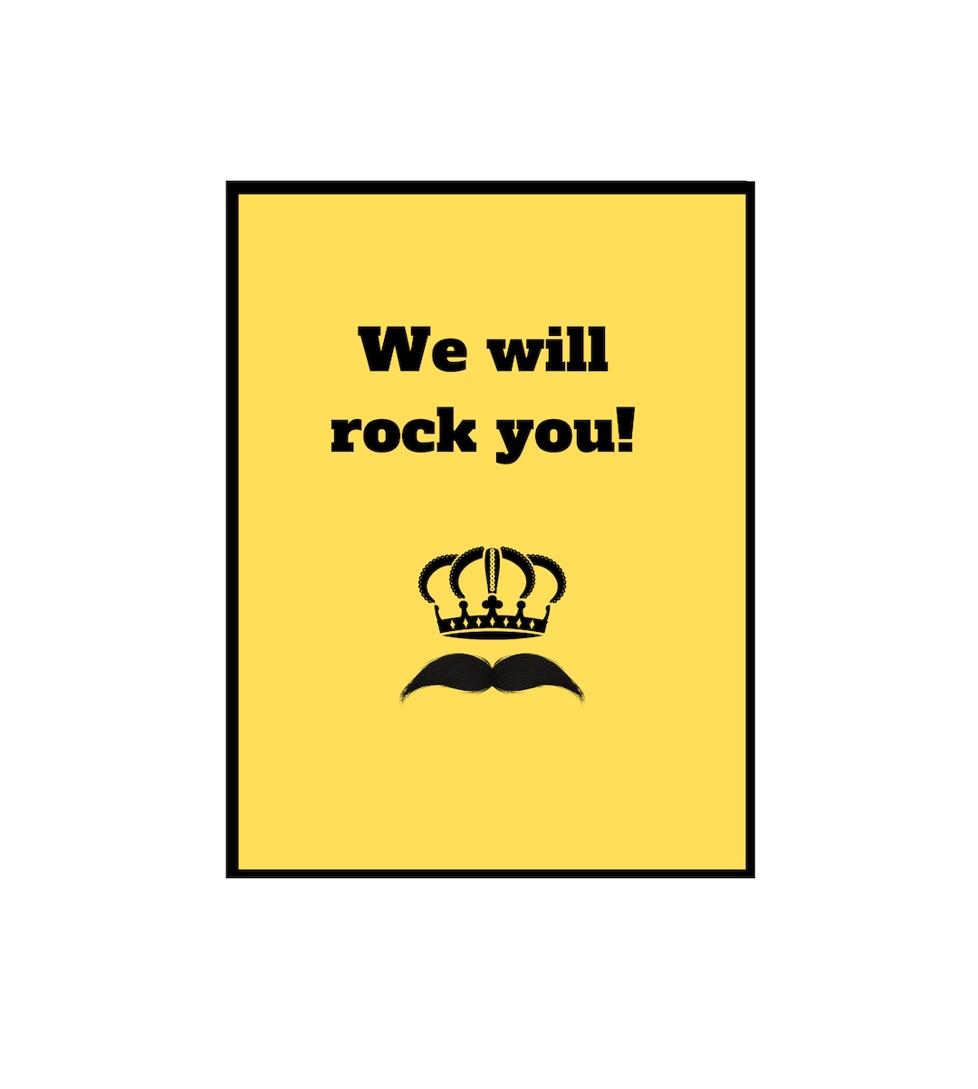 We Will Rock You Wall Art • Minimalist Sign • Queen • Home Decor • Wall ...