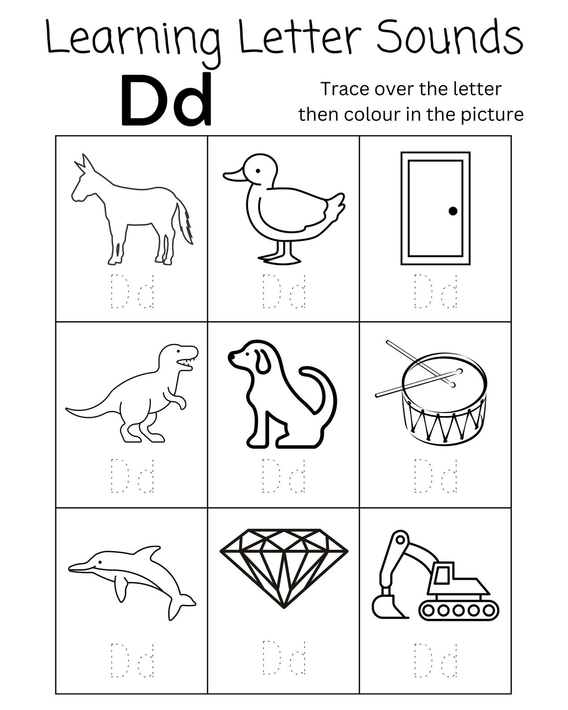 26 Alphabet Printable Letter Sounds Worksheets UK Pre-school Worksheets ...
