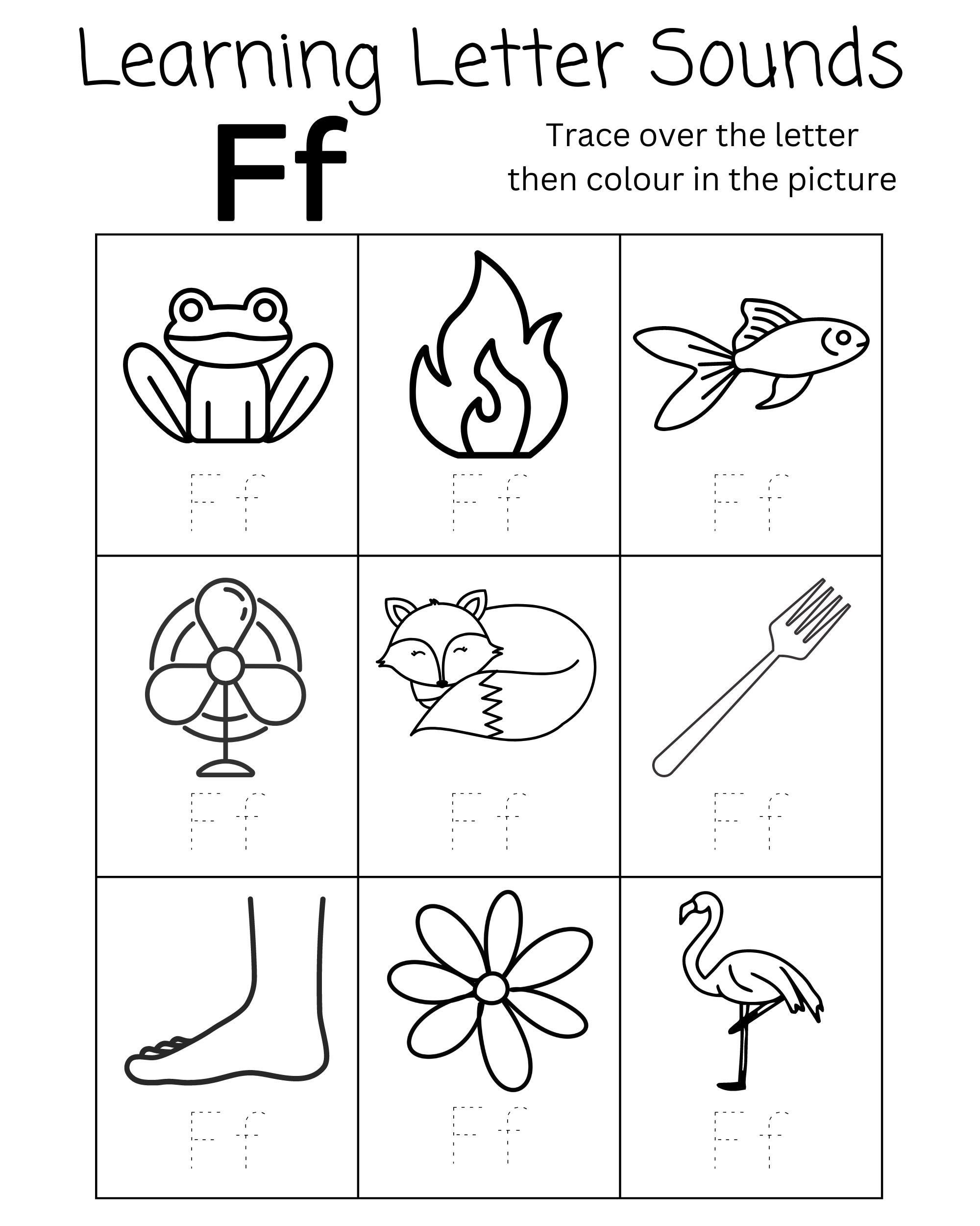 26 Alphabet Printable Letter Sounds Worksheets UK Pre-school Worksheets ...