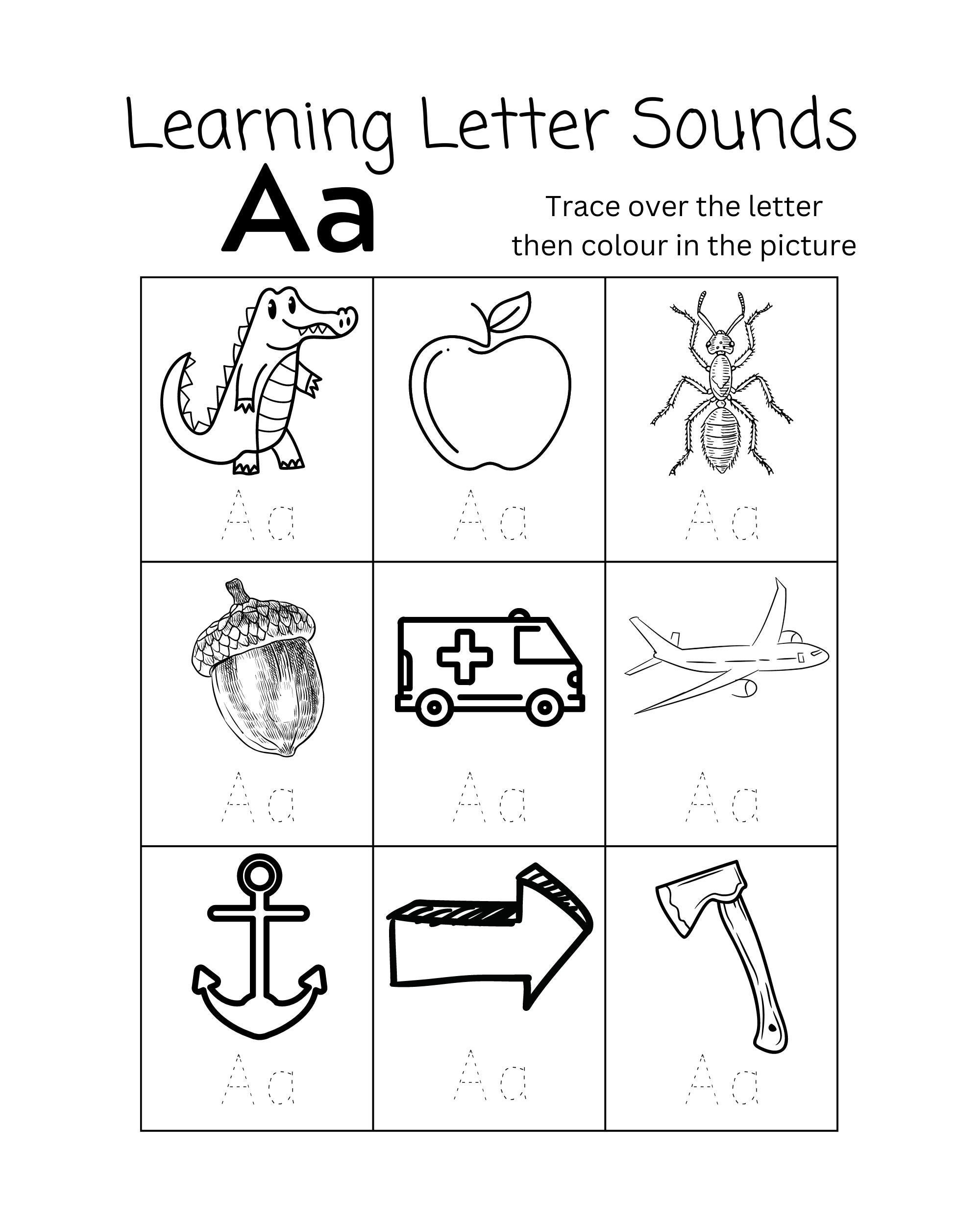 26 Alphabet Printable Letter Sounds Worksheets UK • Pre-school ...