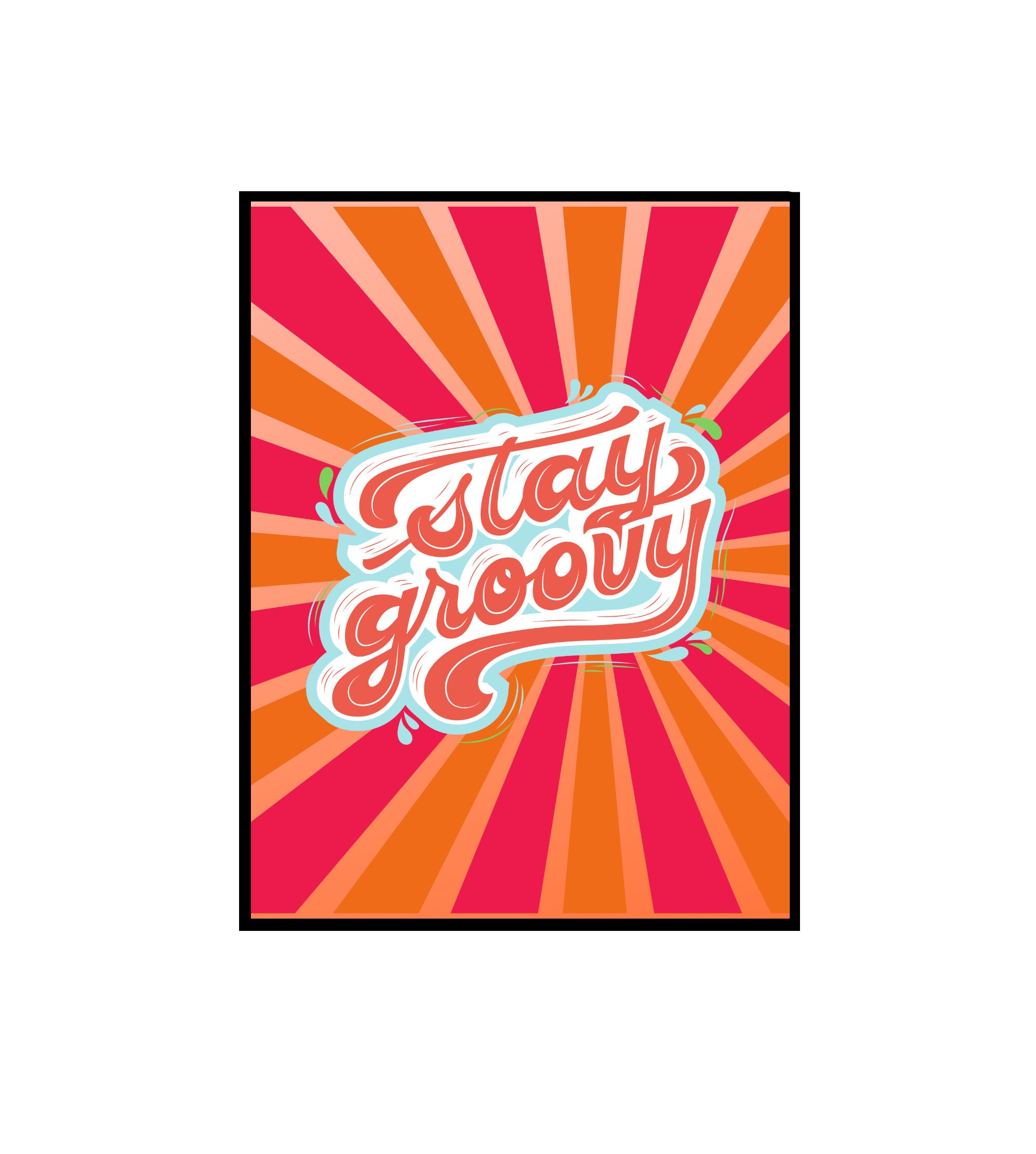 Stay Groovy Wall Art • Graphic Poster Print • Home Decor • Funky Print ...
