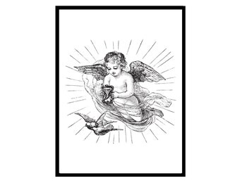 Cherub Angel Art | Etsy