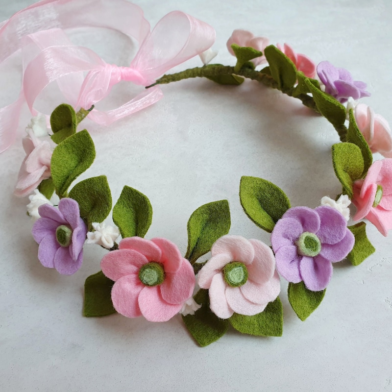 Felt Flower Crown - Etsy