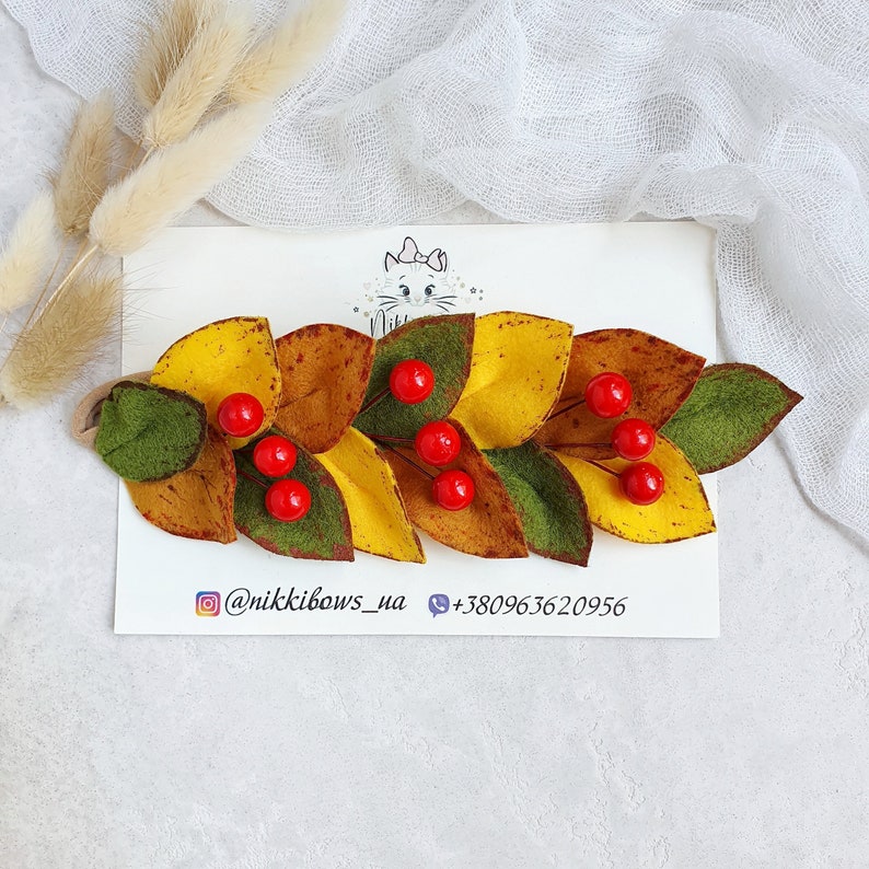 Fall Leaves Felt Headband, Autumn Felt Crown, Fall Baby Headband ...