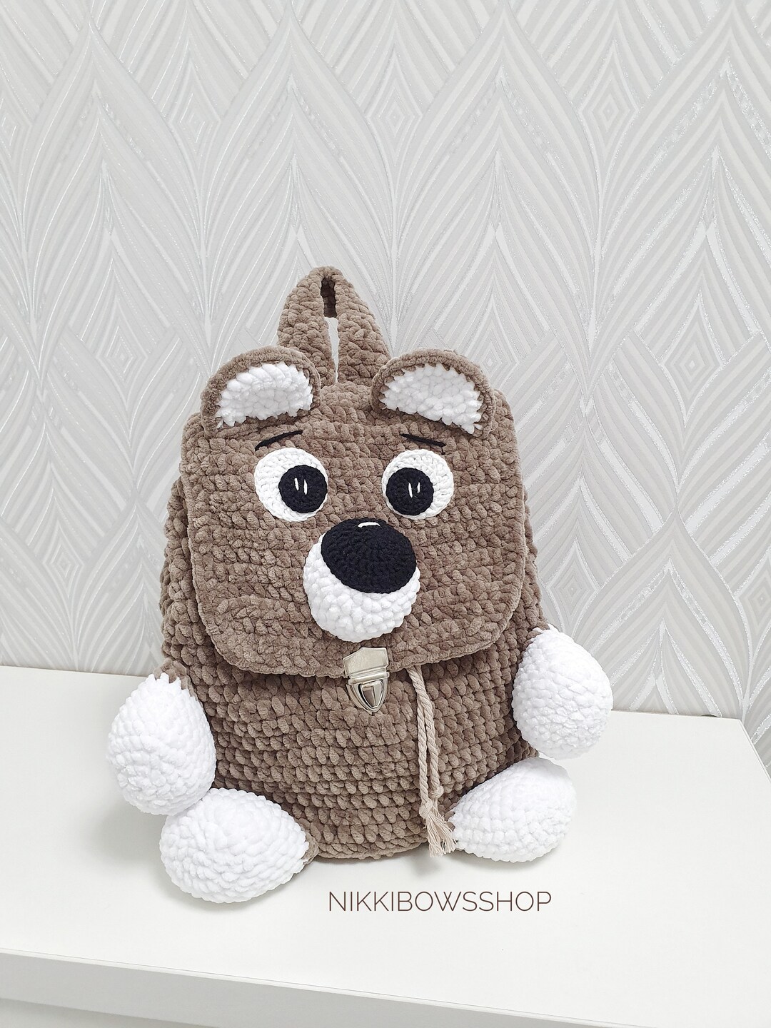 Bear Crochet Kids Backpack, Toddler Backpack, Animal Backpack, Gift for ...