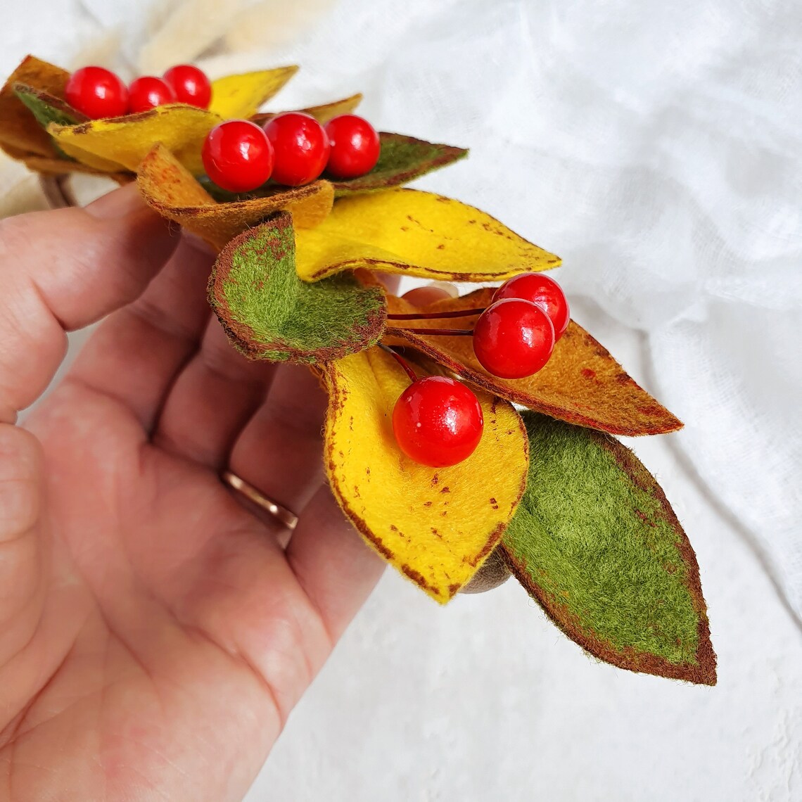 Fall Leaves Felt Headband, Autumn Felt Crown, Fall Baby Headband ...