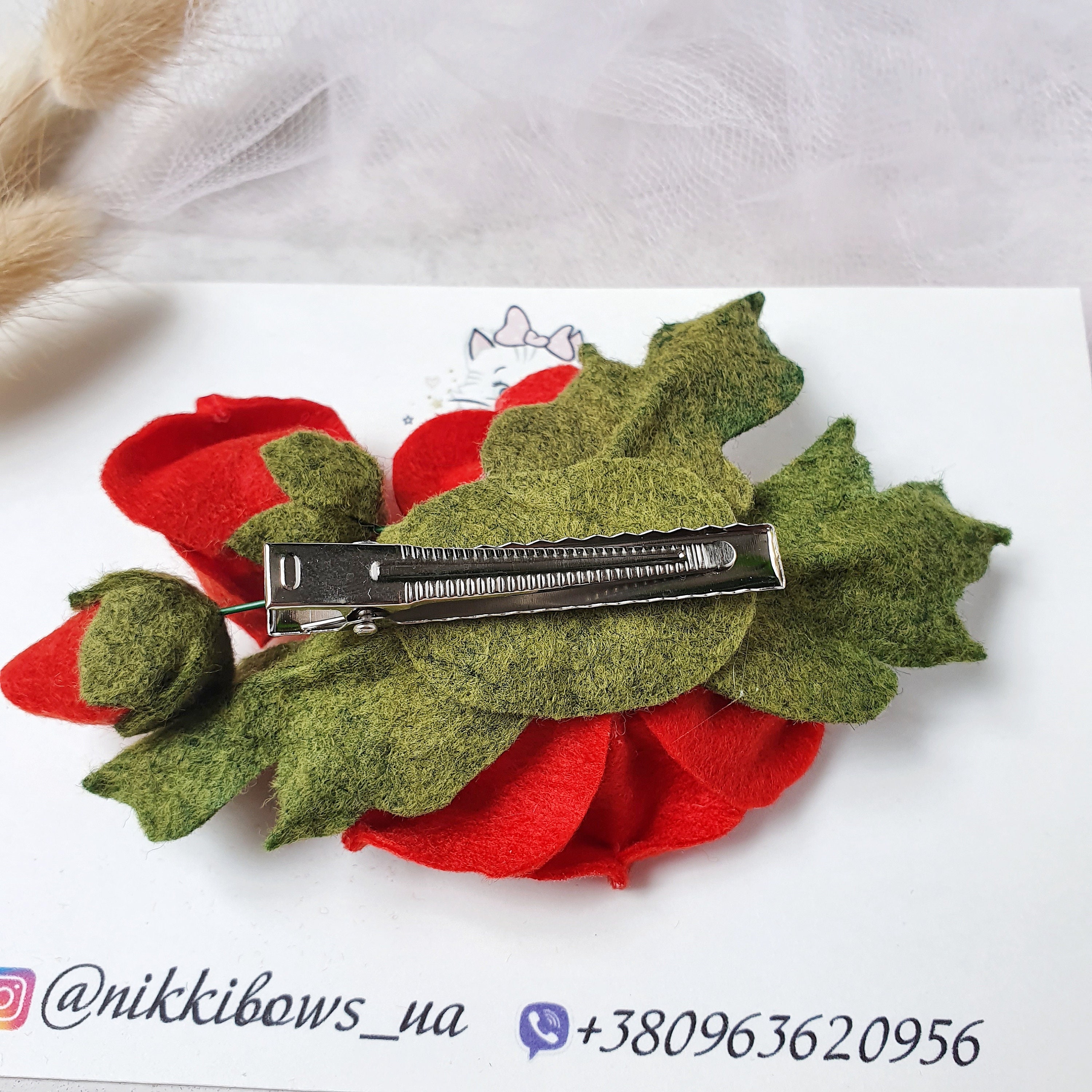 Red Poppy Flower Felt Headband or Hair Clip, Poppy Barrette, Red Flower ...