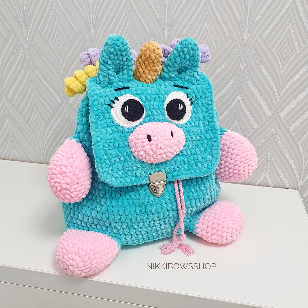 Unicorn Crochet Kids Backpack, Cute Backpack, Animal Backpack, Gift for ...