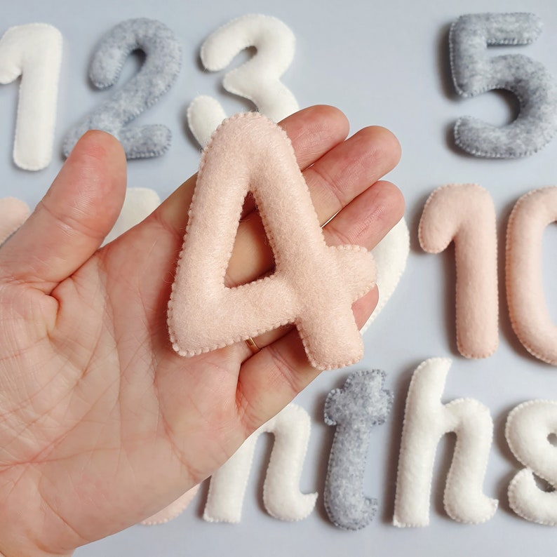 Felt Baby Milestone Numbers Baby Bump Numbers Pregnancy - Etsy