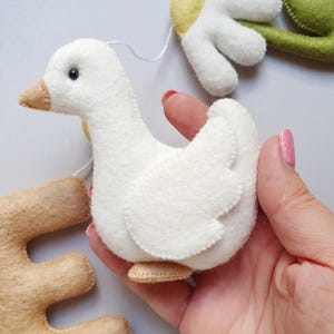 Goose ONE Birthday Banner, Goose and Daisy Felt Name Garland, Duck ...