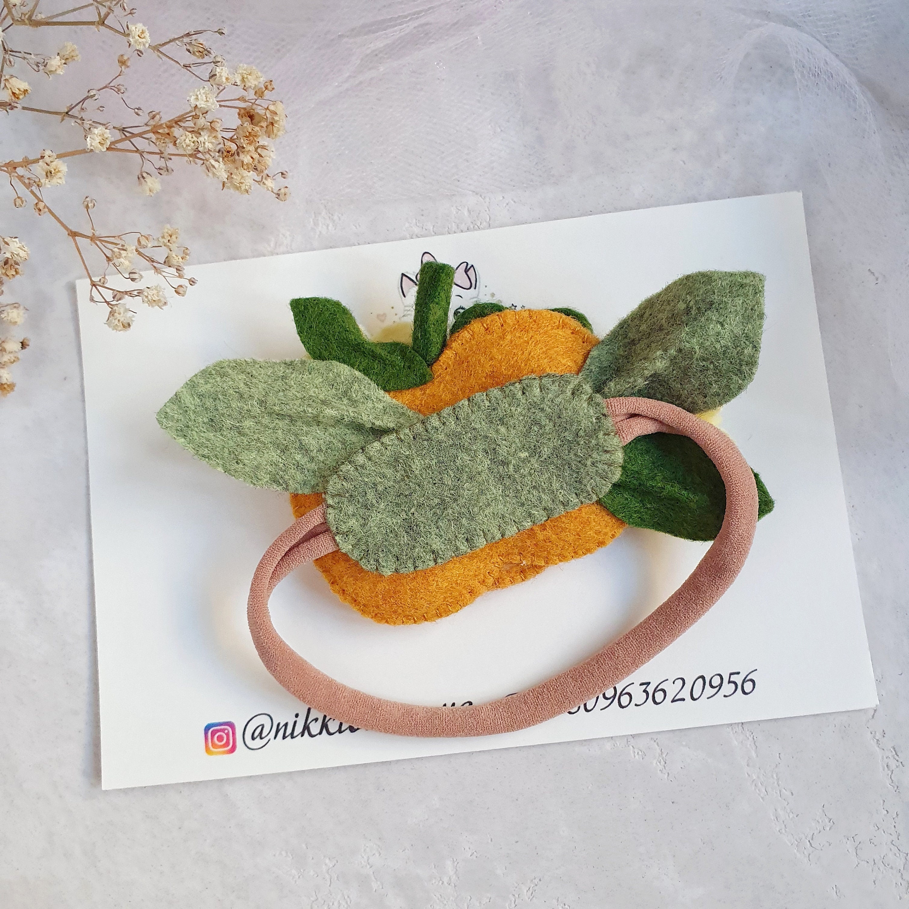 Felt Pumpkin Baby Headband Pumpkin Hair Clip Halloween - Etsy