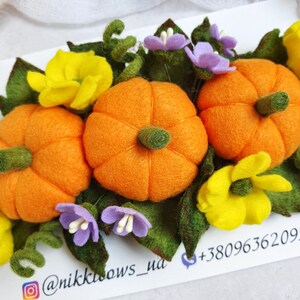 Felt Pumpkin Headband, Baby Girl Headband, Pumpkin Birthday Outfit ...