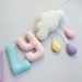 Felt Cloud Name Banner, Baby Name Garland, Nursery Decor, Personalized ...