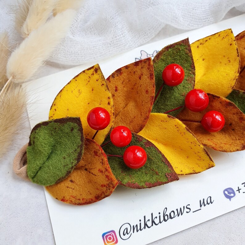 Fall Leaves Felt Headband, Autumn Felt Crown, Fall Baby Headband ...