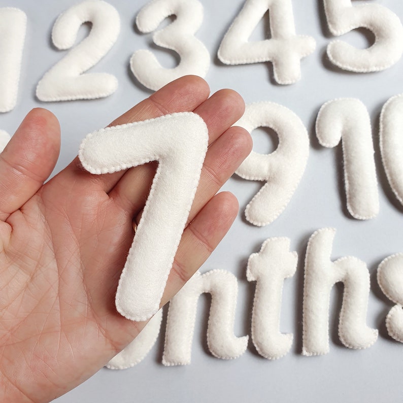 Felt Baby Milestone Numbers, Baby Bump Numbers, Pregnancy Gift, Baby ...